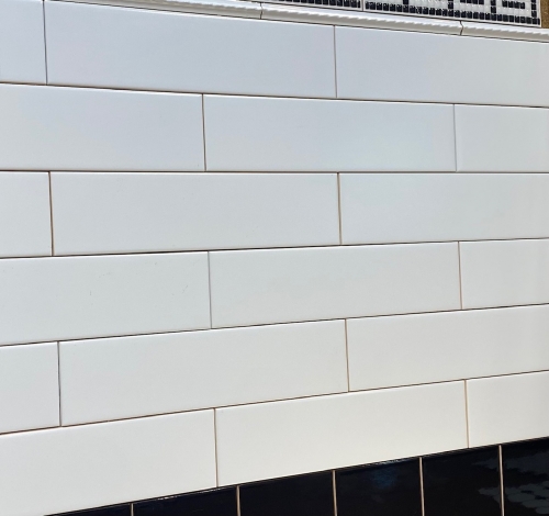 3” x 12” - U.S.C.T. / Roca - White Ice Matte U281-312 - Ceramic Subway ...