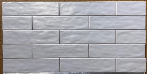 3” x 12” - Monopole - Miracle Grey - Mother of Pearl - Ceramic Subway Tile