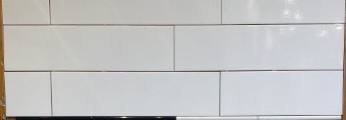 4-1/4” x 16” - U.S.C.T. / Roca - White Ice Bright U081-416-1P - Ceramic ...