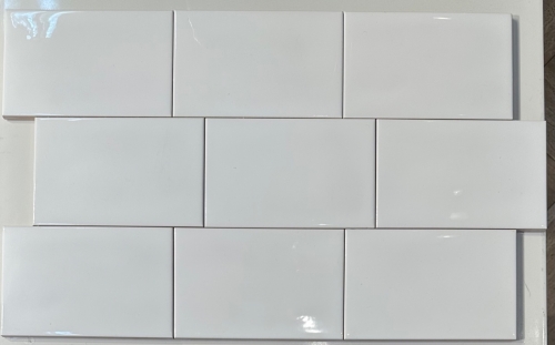 4” x 6” - Deltaker - White London - Wavy Ceramic Subway Tile - ON SALE ...