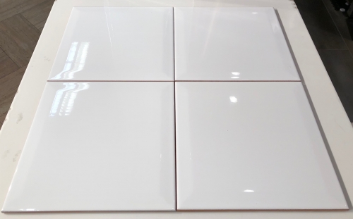 8” x 8” - Deltaker - Beveled Glossy White - Ceramic Wall Tile - ON SALE ...