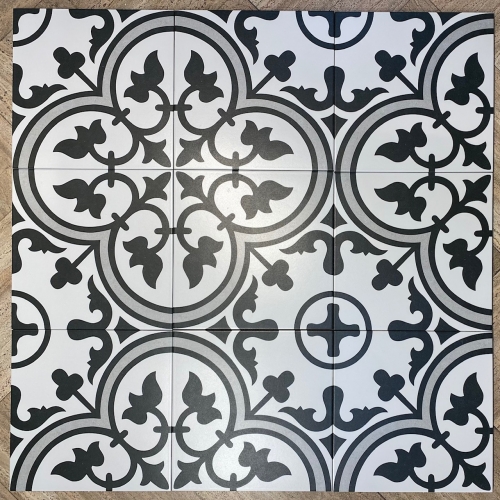 10” x 10” - Codicer - Arte Grey - Retro / Vintage - Porcelain Tile