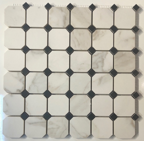 Vallelunga - Calacatta Vi Ottagona - Octagon with Dot - Porcelain ...