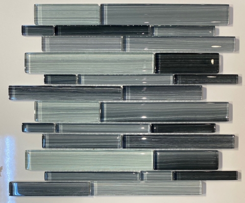 Glass Random Mosaic Tile - 15-13-D - CARBON - ON SALE - $5.00 Per Sq. Ft.*