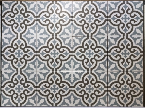 8” x 8” - Roca Tile - Casablanca Aqua - Cement Look Porcelain Tile - ON ...
