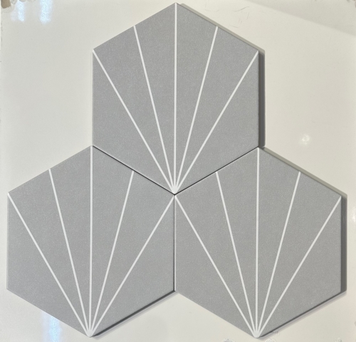 9” x 10” - CERLAT - Compostela Hexagon Perla - Porcelain Tiles * - ON ...