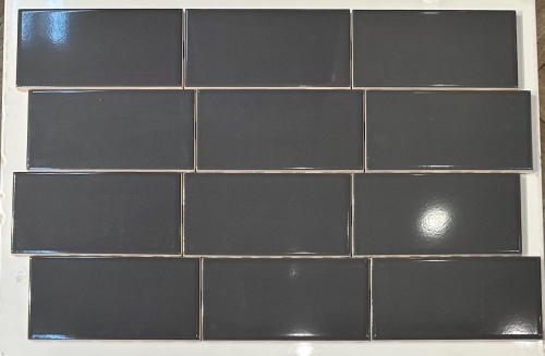 3” x 6” - ROCA - U769-36 - Dark Gray Bright - Ceramic Subway Tile - ON ...