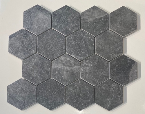 Gazzini - Monolith Black - 3 inch Hexagon Porcelain Mosaic Tile