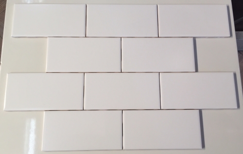3” x 6” - U.S.C.T. / ROCA - U281 - White Ice Matte - Ceramic Subway ...