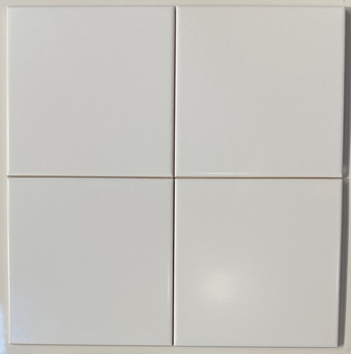 6” x 6” - U.S.C.T. / ROCA - White Ice Matte U281-66 - Ceramic Wall Tile