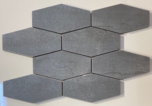 Gazzini - Platform Blue - Losanga Hexagon Porcelain Mosaic Tile