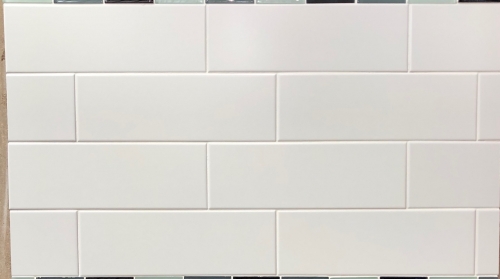 4” x 12” - Ribesalbes - Matte White - Ceramic Subway Tile