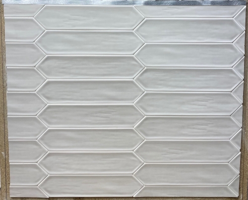 3” x 12” - Roca - Picket - Flow Tender Gray - Textured Ceramic Subway Tile