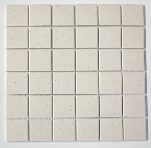 2” x 2” - Silver - Salt & Pepper - Unglazed Porcelain Mosaic Tile