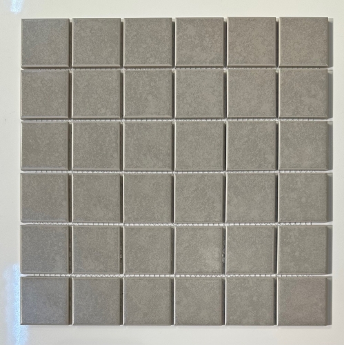 2” x 2” - SILVER - Square Grey Matte - Porcelain Tile - ON SALE - $3.75 ...