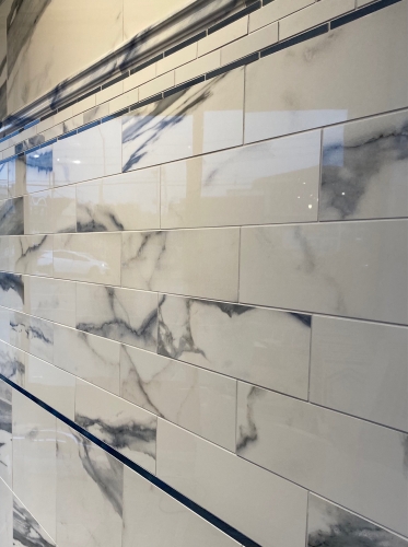 Gazzini - Atlantic Blue - 4” x 12” - Polished Porcelain Subway Tile