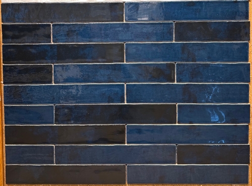 2-1/2” x 12” - Roca Tile - ZELLIGE - Deep Blue - Wavy Wall Ceramic ...