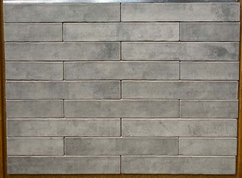 2.5” x 16” - Roca Tile - ZELLIGE - Tender Grey - Wavy Wall Ceramic ...